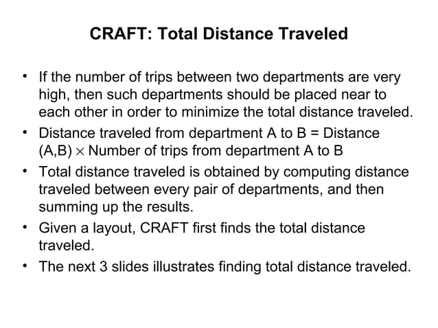COMPUTERIZED LAYOUT METHODS ,CRAFT , ALDEP | PPT