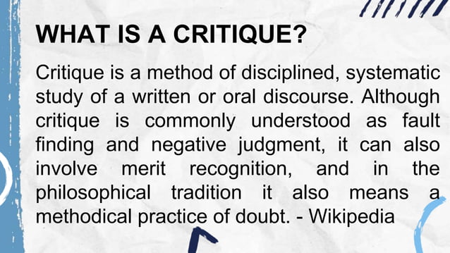 EAPP Critical Approaches in Writing a Critique.pptx | Poetry | Books ...
