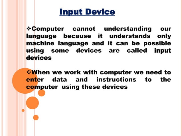 input devices | PPT