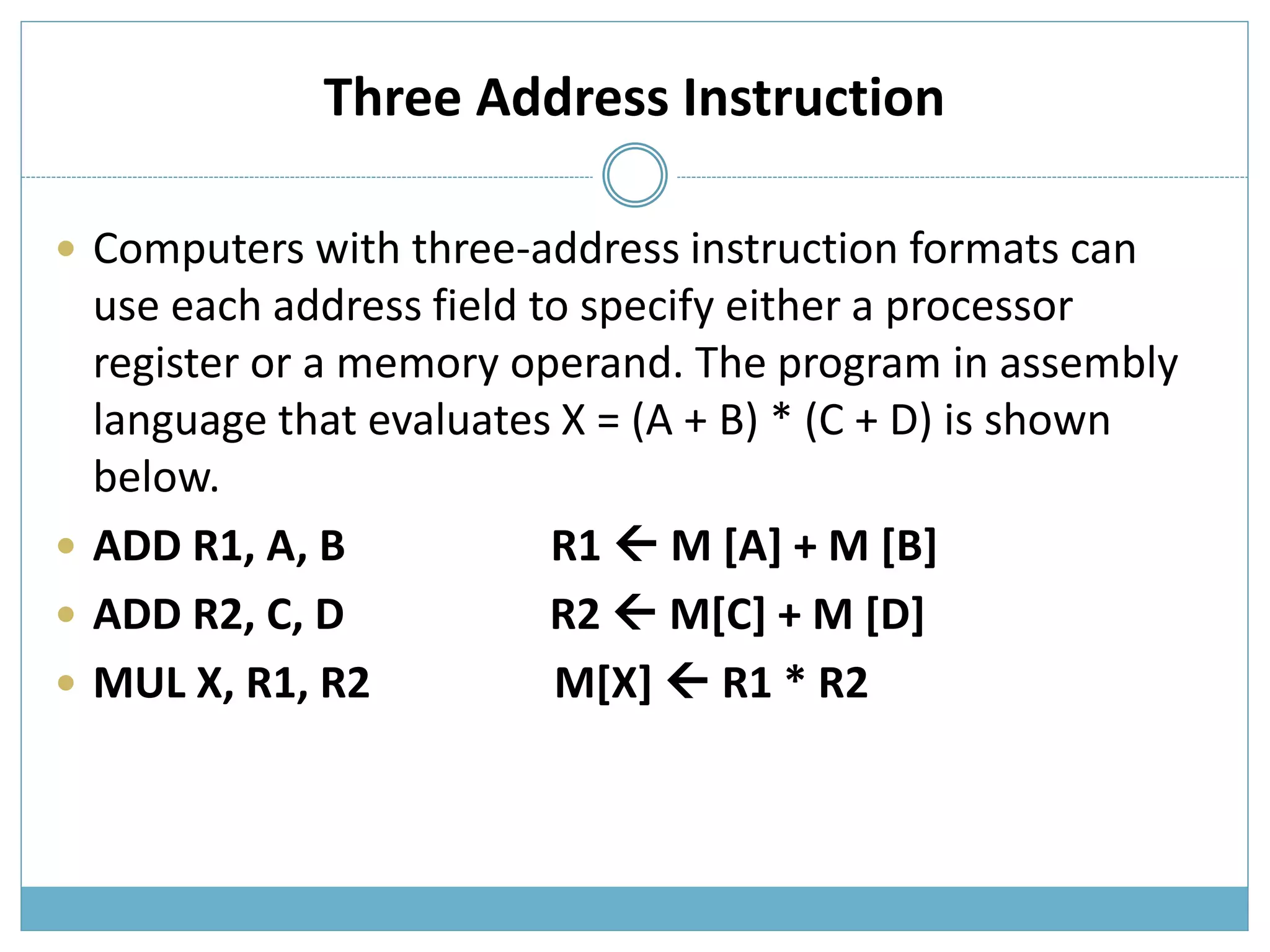 Types of Instruction Format | PPTX