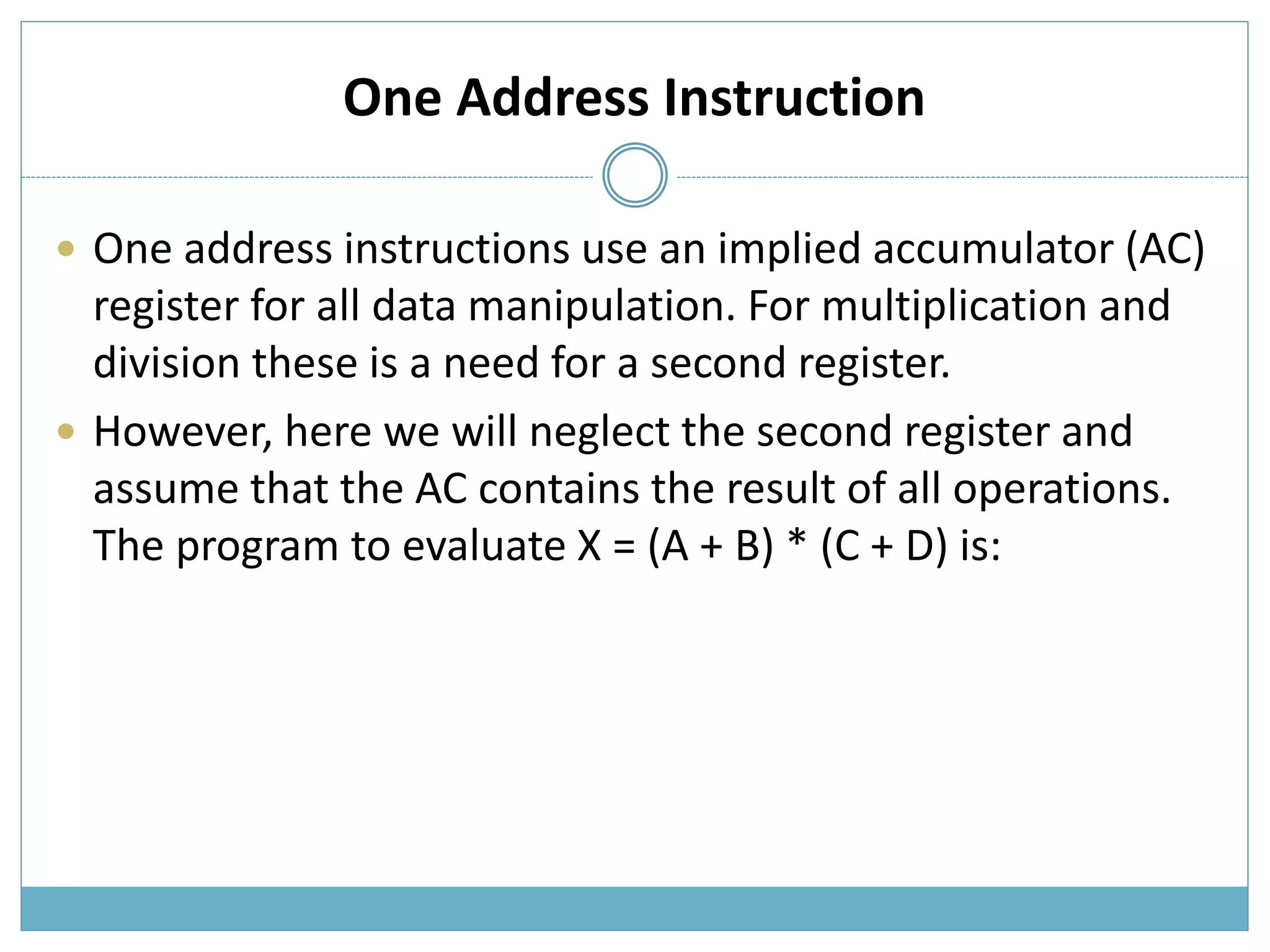 Types of Instruction Format | PPTX