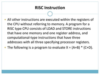Types of Instruction Format | PPTX