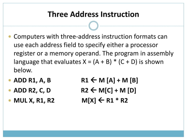 Types of Instruction Format | PPTX