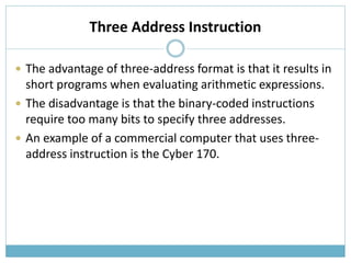 Types of Instruction Format | PPTX