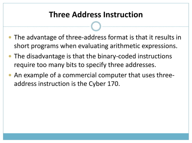 Types of Instruction Format | PPTX