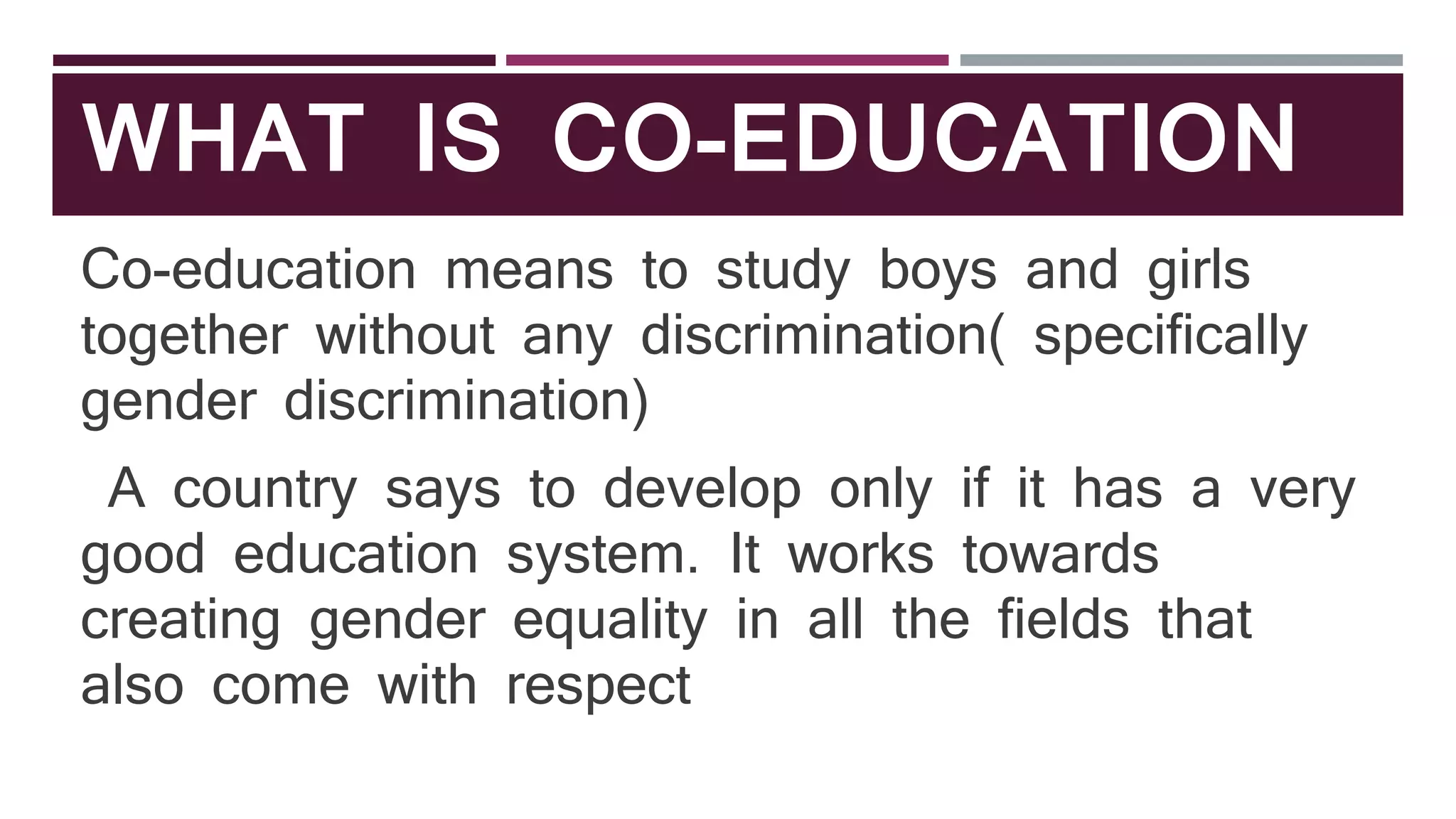 Co- education | PPTX