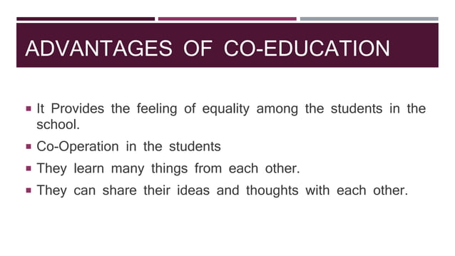 Co- education | PPTX