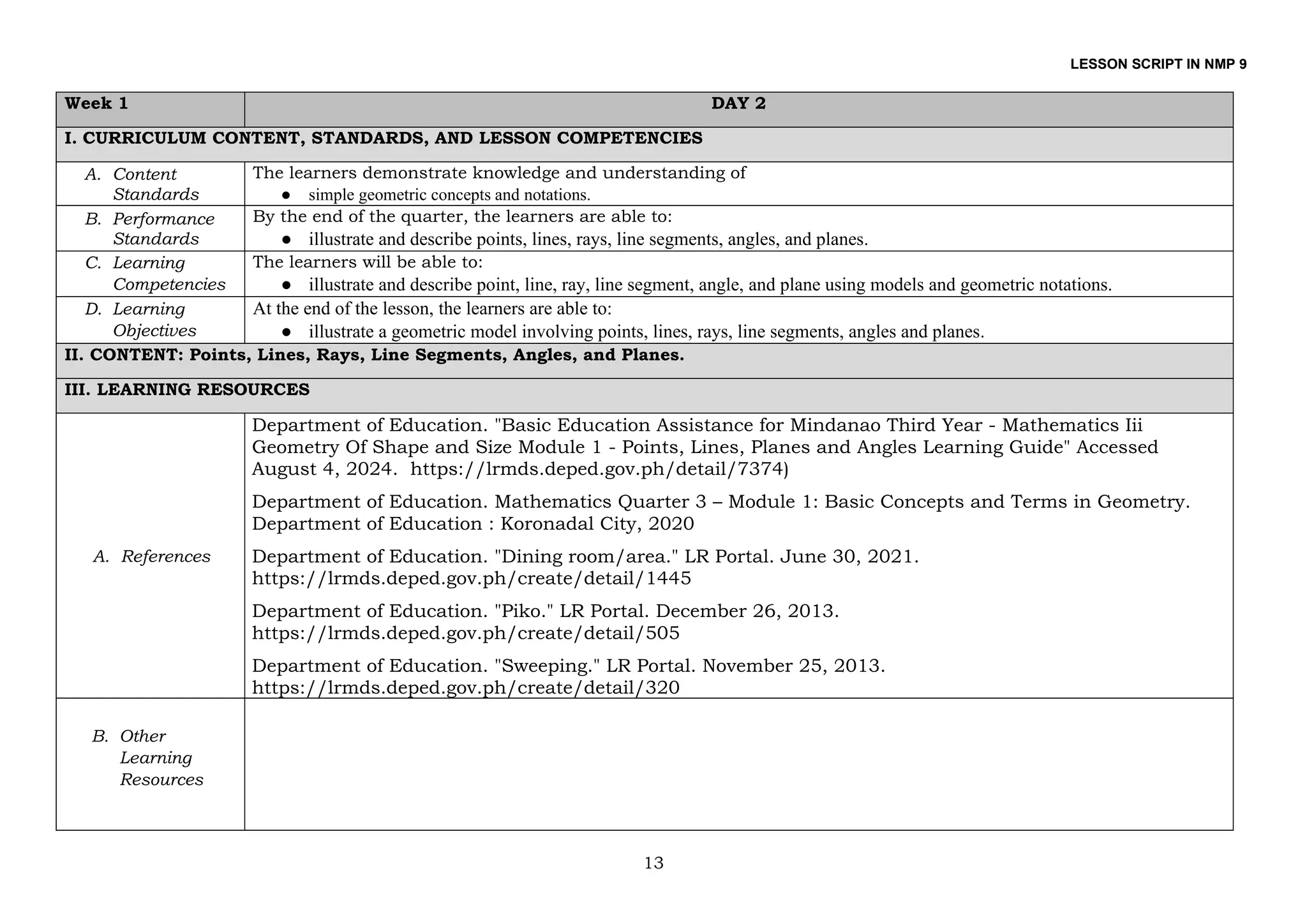CO-2024-LS-G9-NMP_Q1_W1.pdf NATIONAL MATHEMATICS PROGRAM | PDF