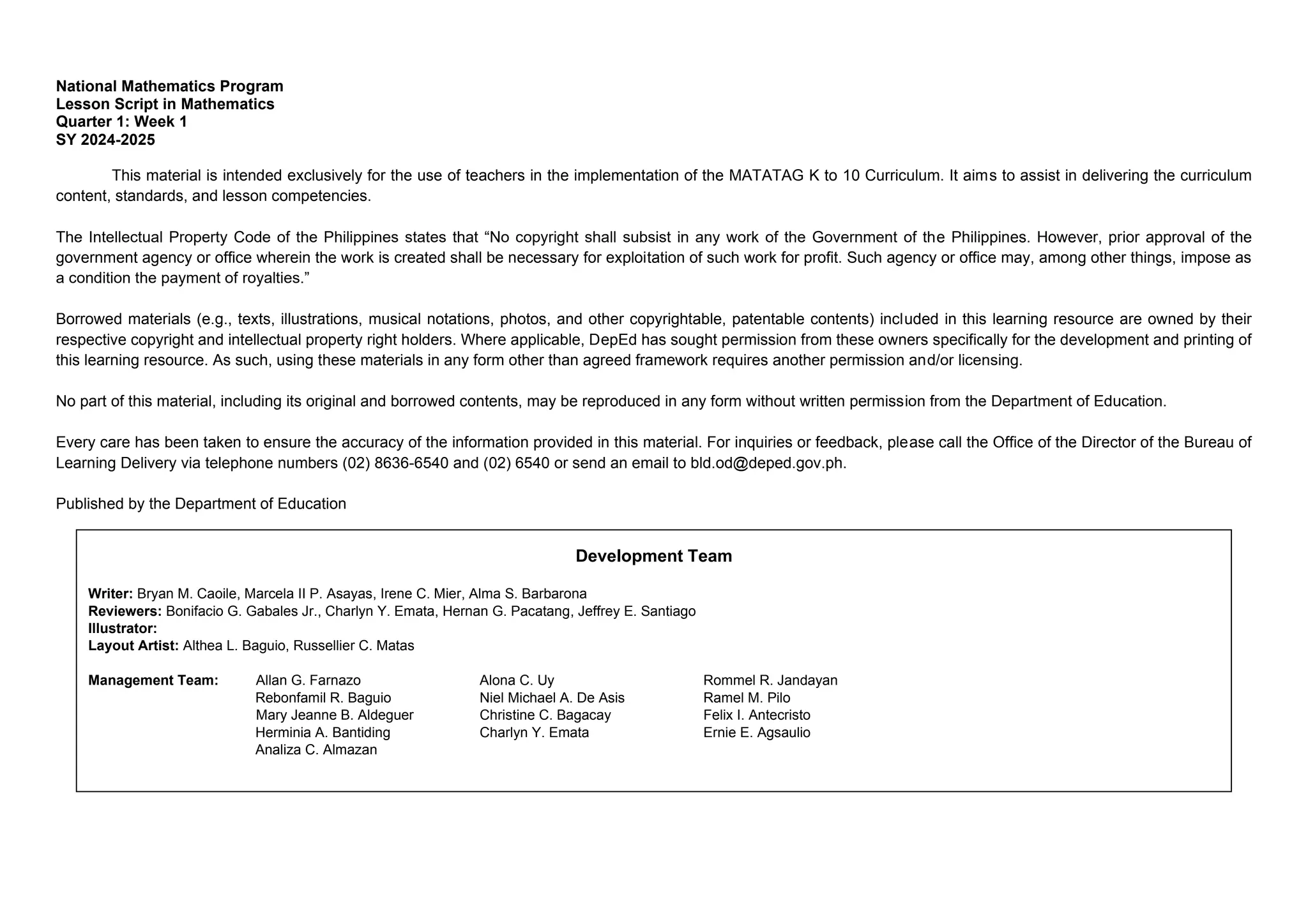 CO-2024-LS-G9-NMP_Q1_W1.pdf NATIONAL MATHEMATICS PROGRAM | PDF