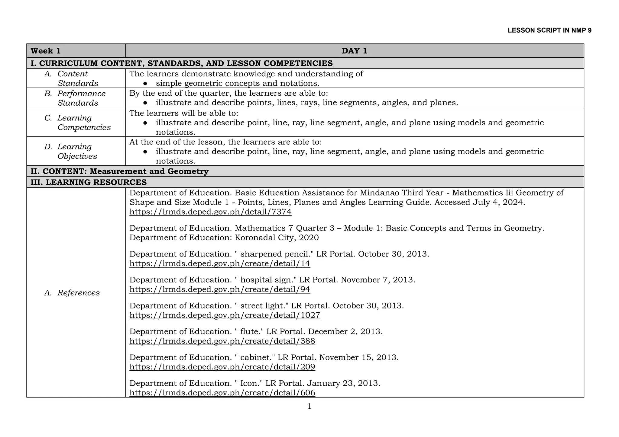CO-2024-LS-G9-NMP_Q1_W1.pdf NATIONAL MATHEMATICS PROGRAM | PDF