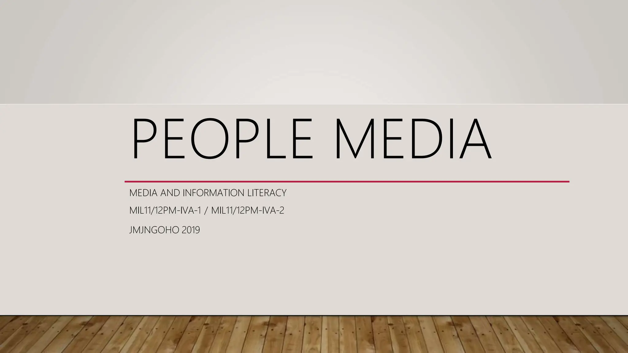 people as media versus people in media. This topic will help the ...