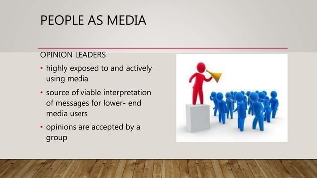 people as media versus people in media. This topic will help the ...