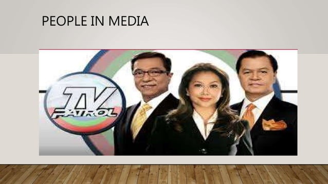 people as media versus people in media. This topic will help the students identify the ...