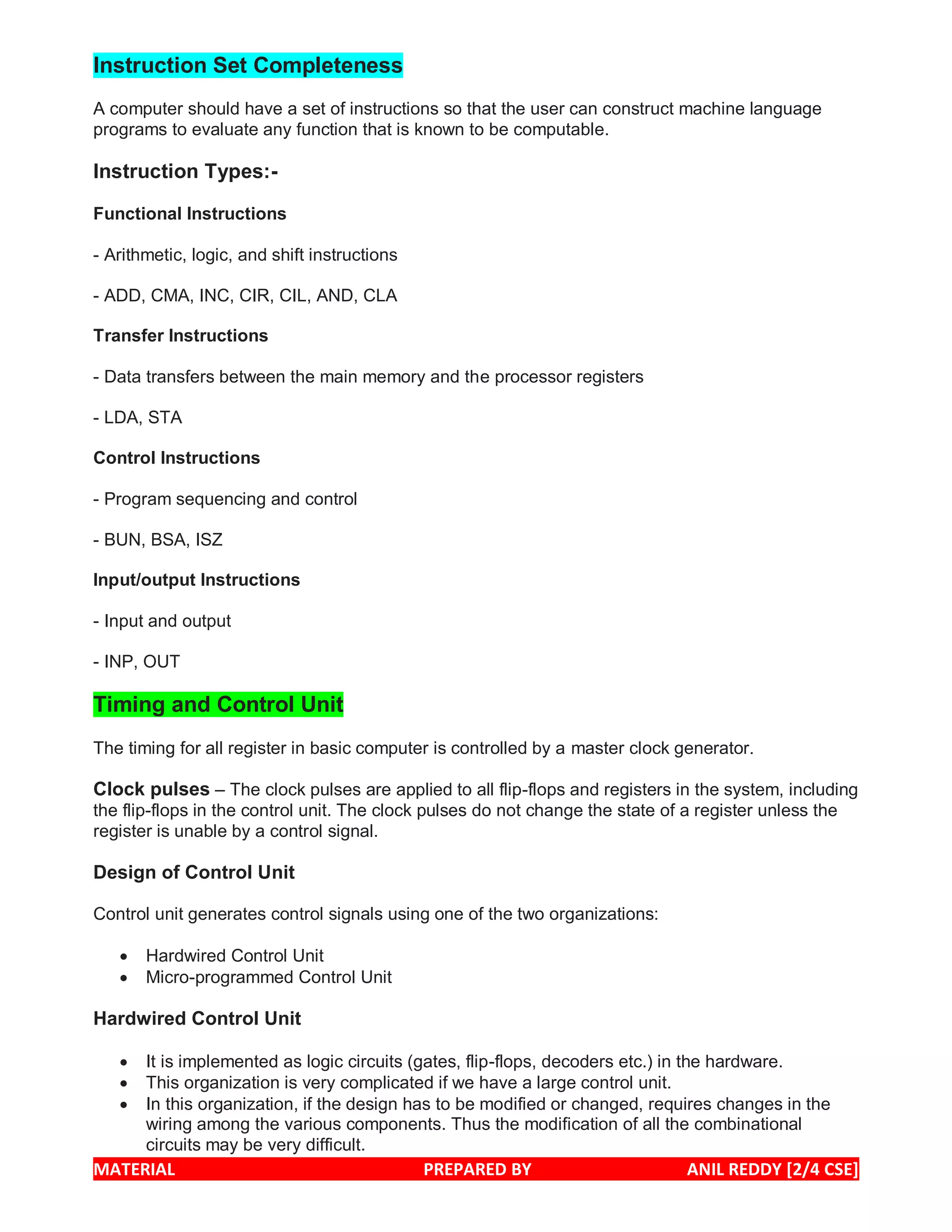 BASIC COMPUTER ORGANIZATION AND DESIGN | PDF