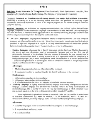 Computer Organization material and its introduction | PDF