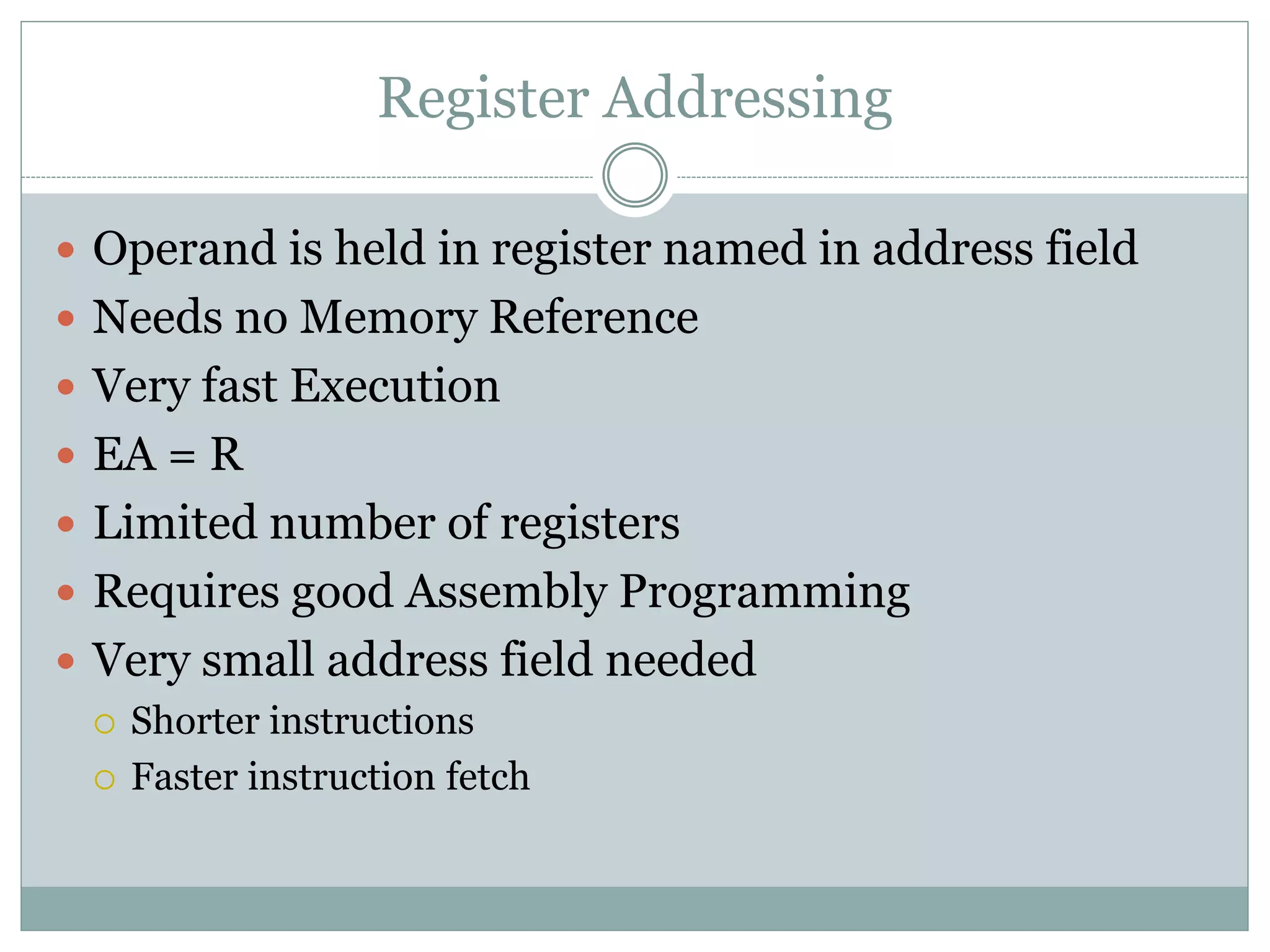 Computer Organisation - Addressing Modes | PPTX