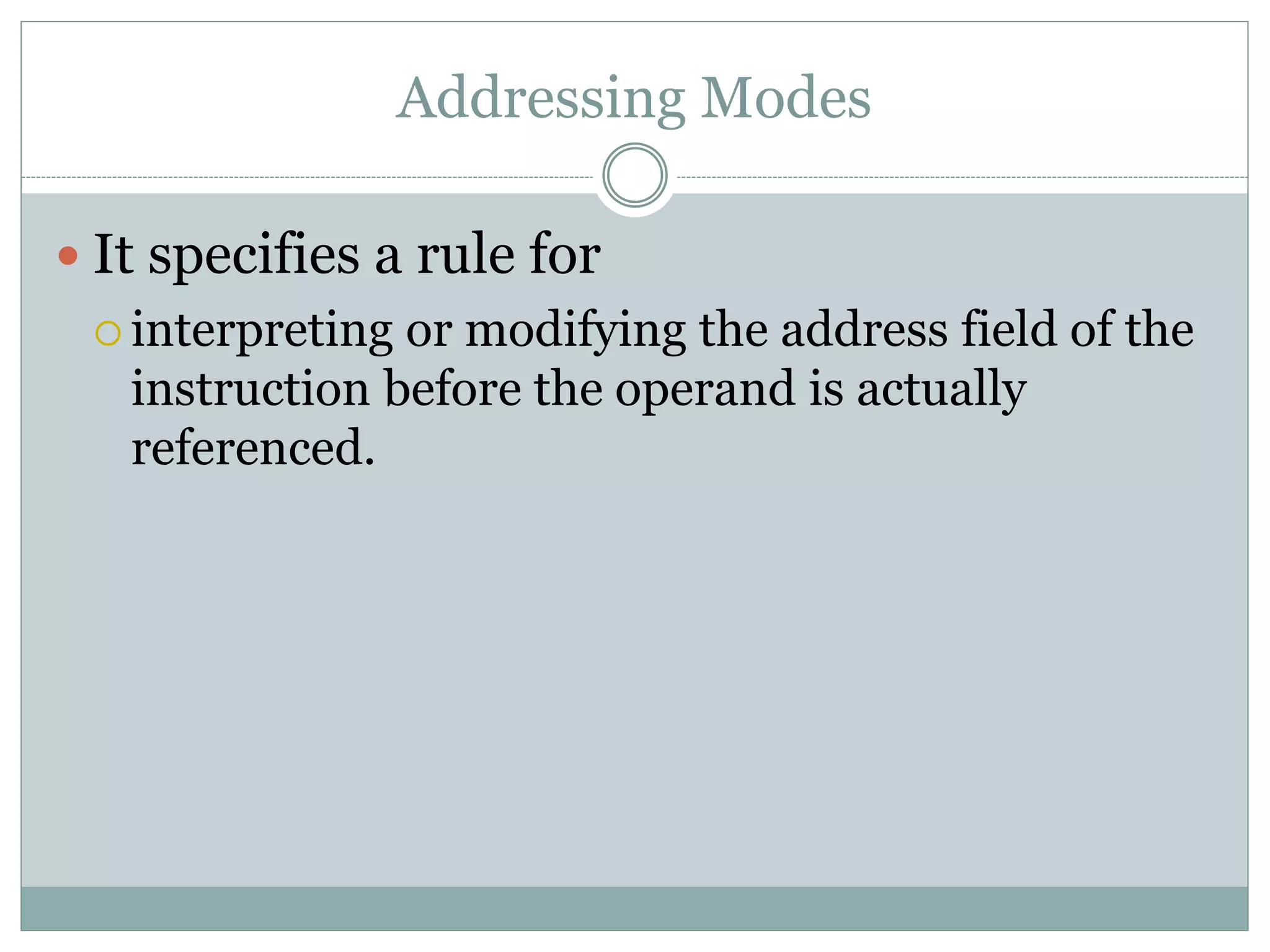 Computer Organisation - Addressing Modes | PPTX