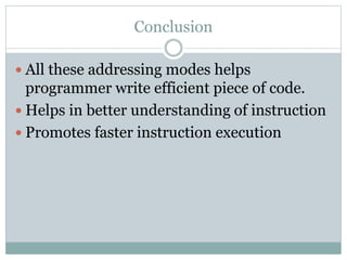 Computer Organisation - Addressing Modes | PPTX