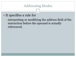 Computer Organisation - Addressing Modes | PPTX