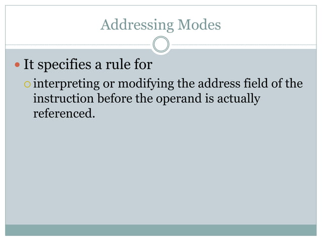 Computer Organisation - Addressing Modes | PPTX
