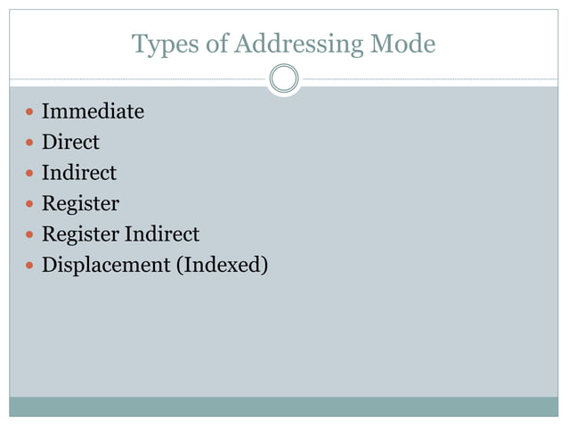 Computer Organisation - Addressing Modes | PPTX