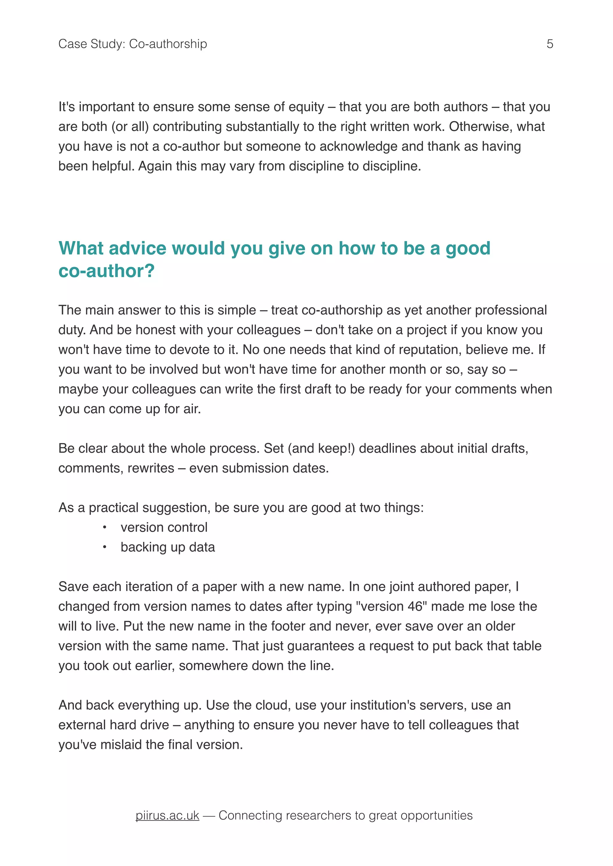 Co-authoring case study | PDF