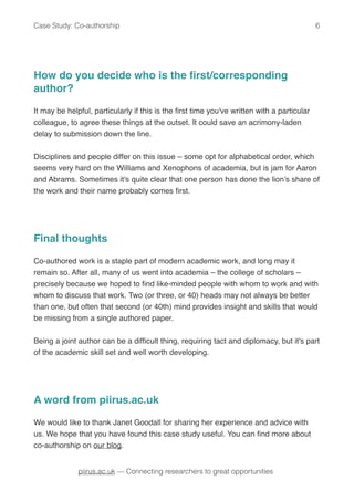 Co-authoring case study | PDF