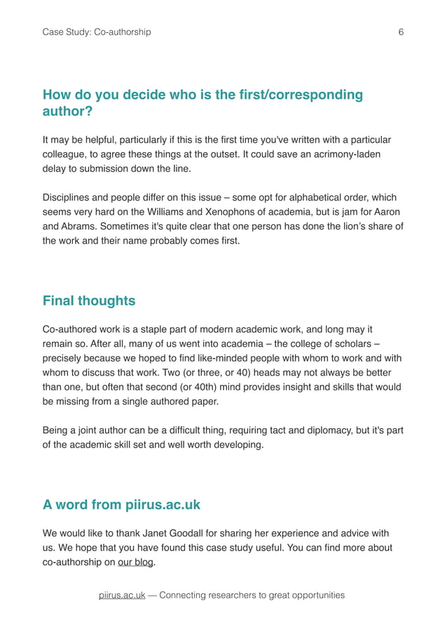 Co-authoring case study | PDF