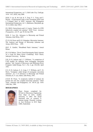 Co axial fed microstrip rectangular patch antenna | PDF