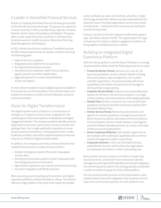 Britam Digital Transformation case study | PDF