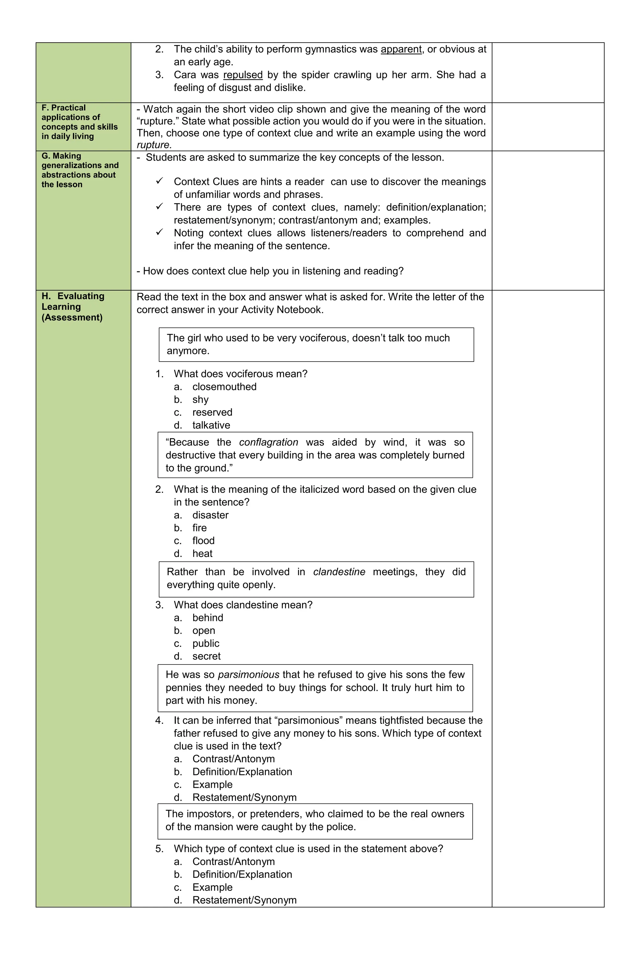 Context Clues Lesson Plan in English 9.docx