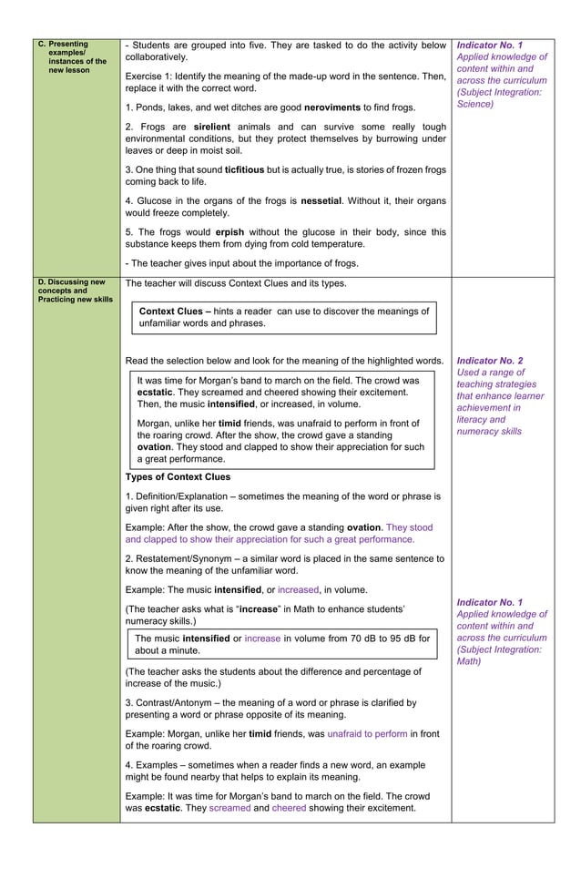 Context Clues Lesson Plan in English 9.docx | Homework and Study ...