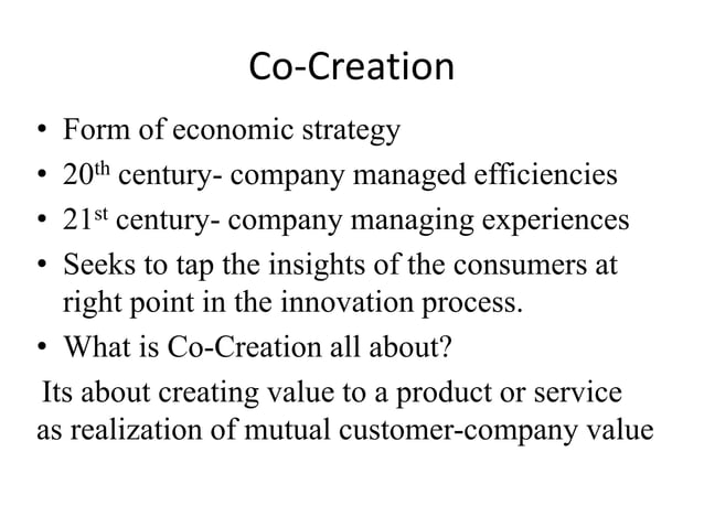 Co creation | PPTX