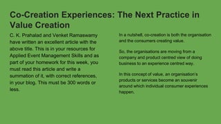 Co-creation in Events Management | PPTX