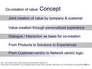 Co-creation of value in partnership with the Customer | PDF