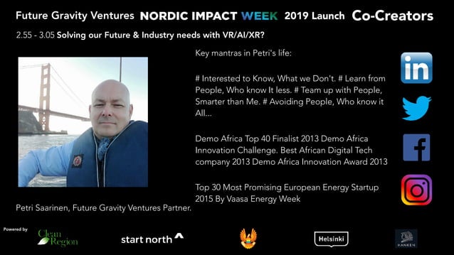 Meet our Co creators for future gravity ventures niw slush launch 2019 | PPT