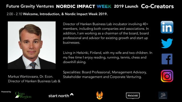 Meet our Co creators for future gravity ventures niw slush launch 2019 | PPT