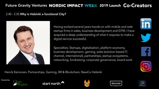 Meet our Co creators for future gravity ventures niw slush launch 2019 | PPT