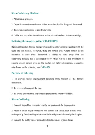 Co Cr RBD / the path of insertion, block out and relief | PDF