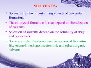 Pharmaceutical Co-crystal technique | PPT
