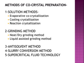 Co crystalization | PPTX