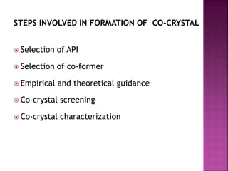 Co crystalization | PPTX