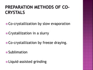 Co crystalization | PPTX