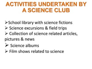 Co curricular activities in science learning | PPTX