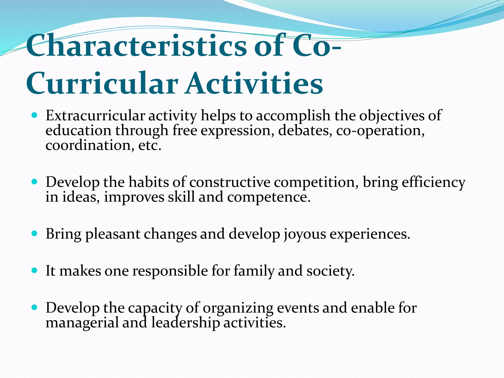 Co curricular activities | PPTX