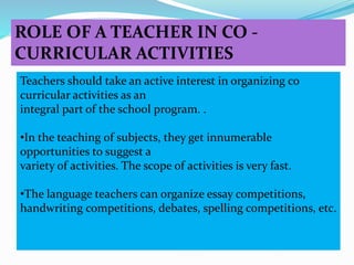 Co curricular activities | PPTX