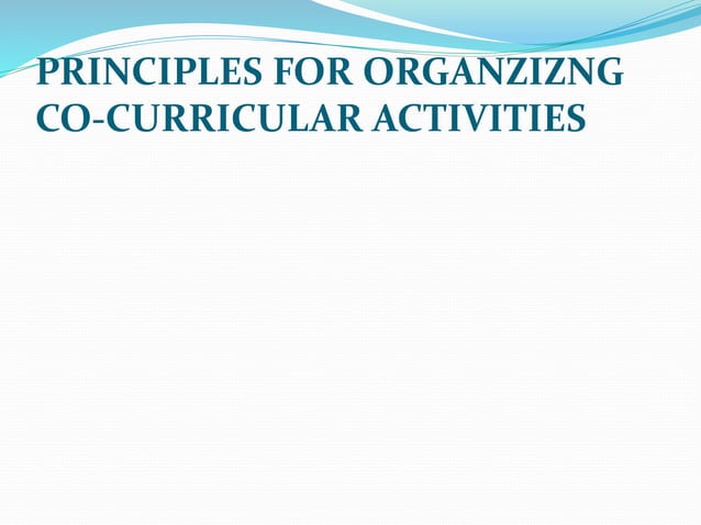 Co curricular activities | PPTX