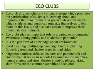Co curricular activities in Environmental Education | PPTX