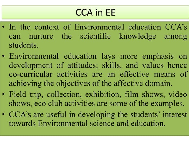 Co curricular activities in Environmental Education | PPTX
