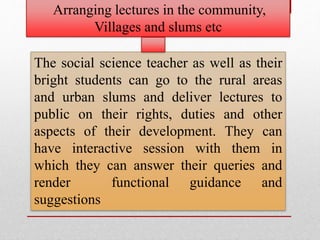 Co curricular activities in social science | PPTX